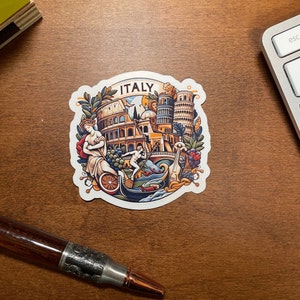 Italy | Italytravel | Waterproof Sticker | Vintage Travel Sticker ...