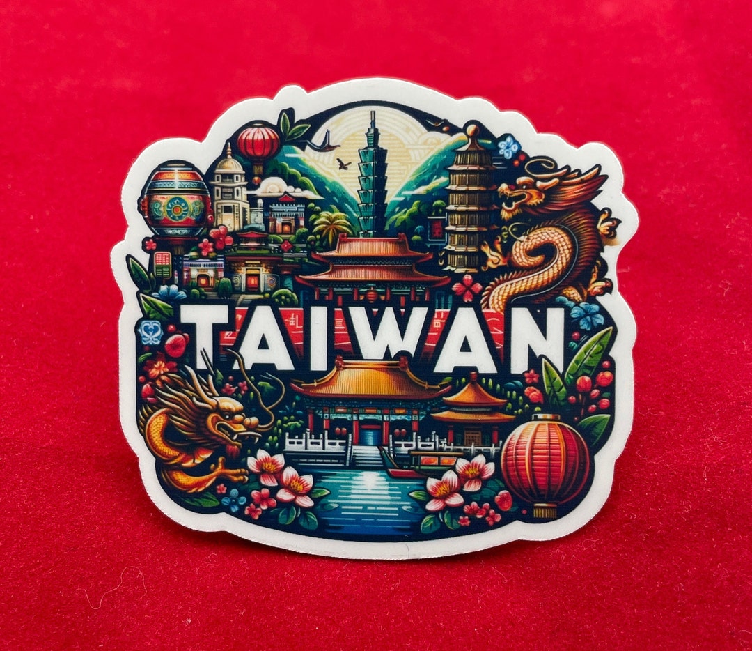 Taiwan, Stickers, Weatherproof Sticker, Travel Journal, Suitcase ...