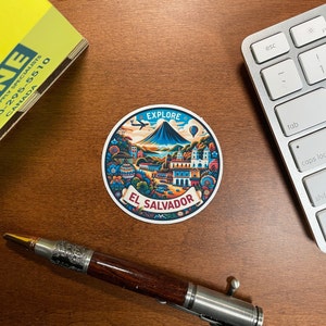 El Salvador, Stickers, Weatherproof Sticker, Travel Journal, Suitcase ...