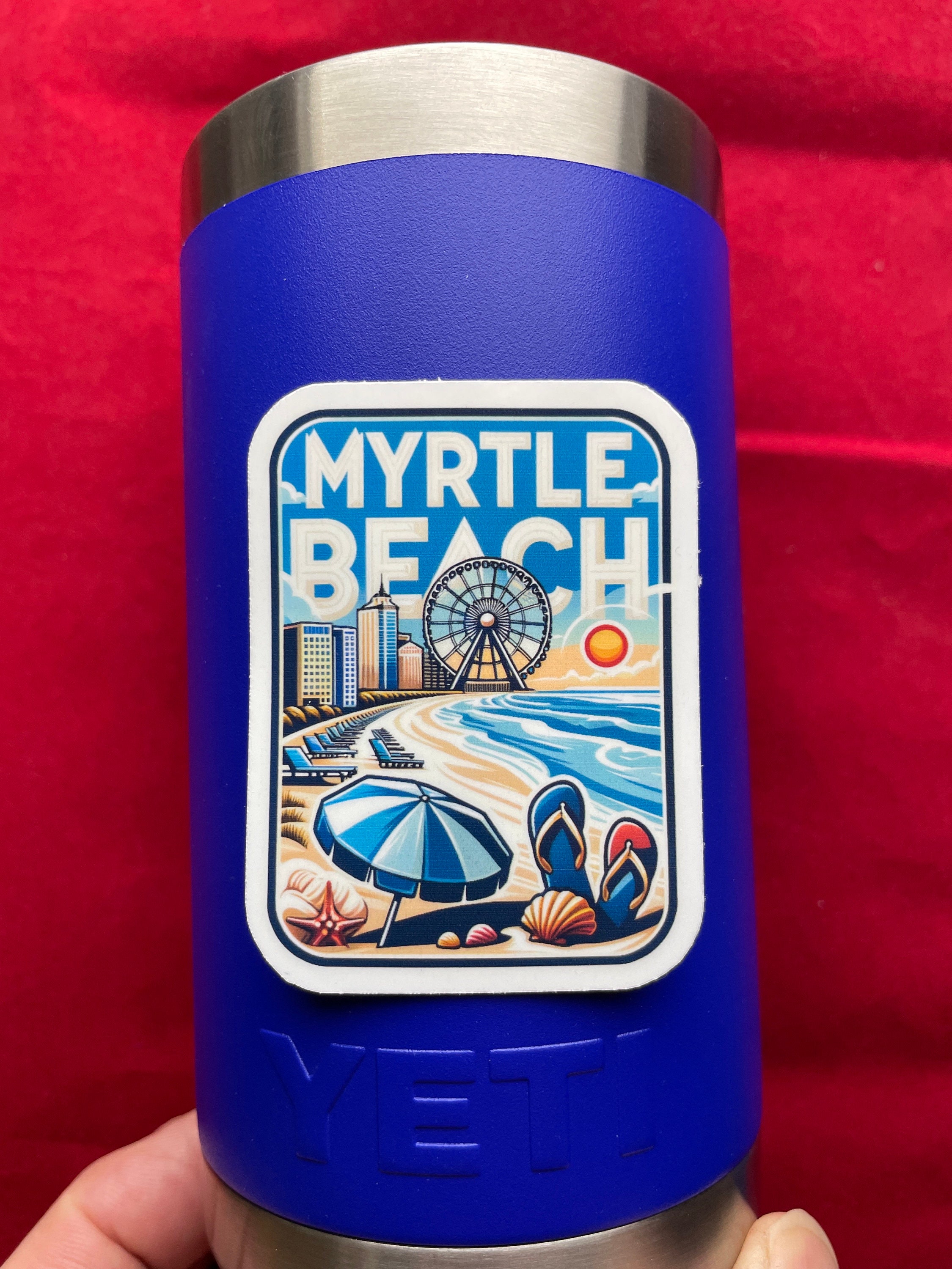 Myrtle Beach Myrtle Beach Travel Waterproof Sticker Vintage Travel ...