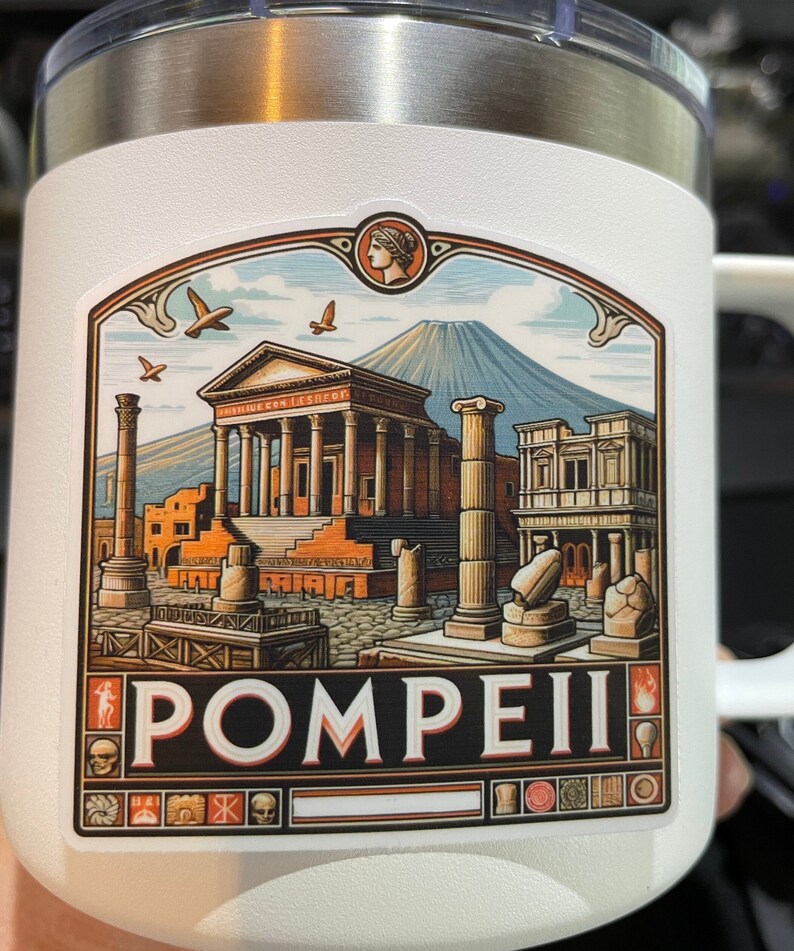 Pompeii, Rome, Italy, Stickers, Weatherproof Sticker, Travel Journal ...