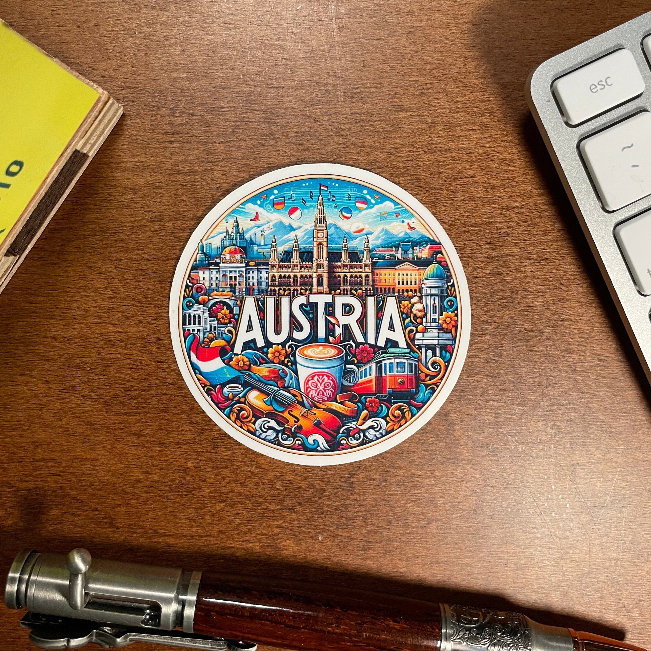 Austria, Stickers, Weatherproof Sticker, Travel Journal, Suitcase ...
