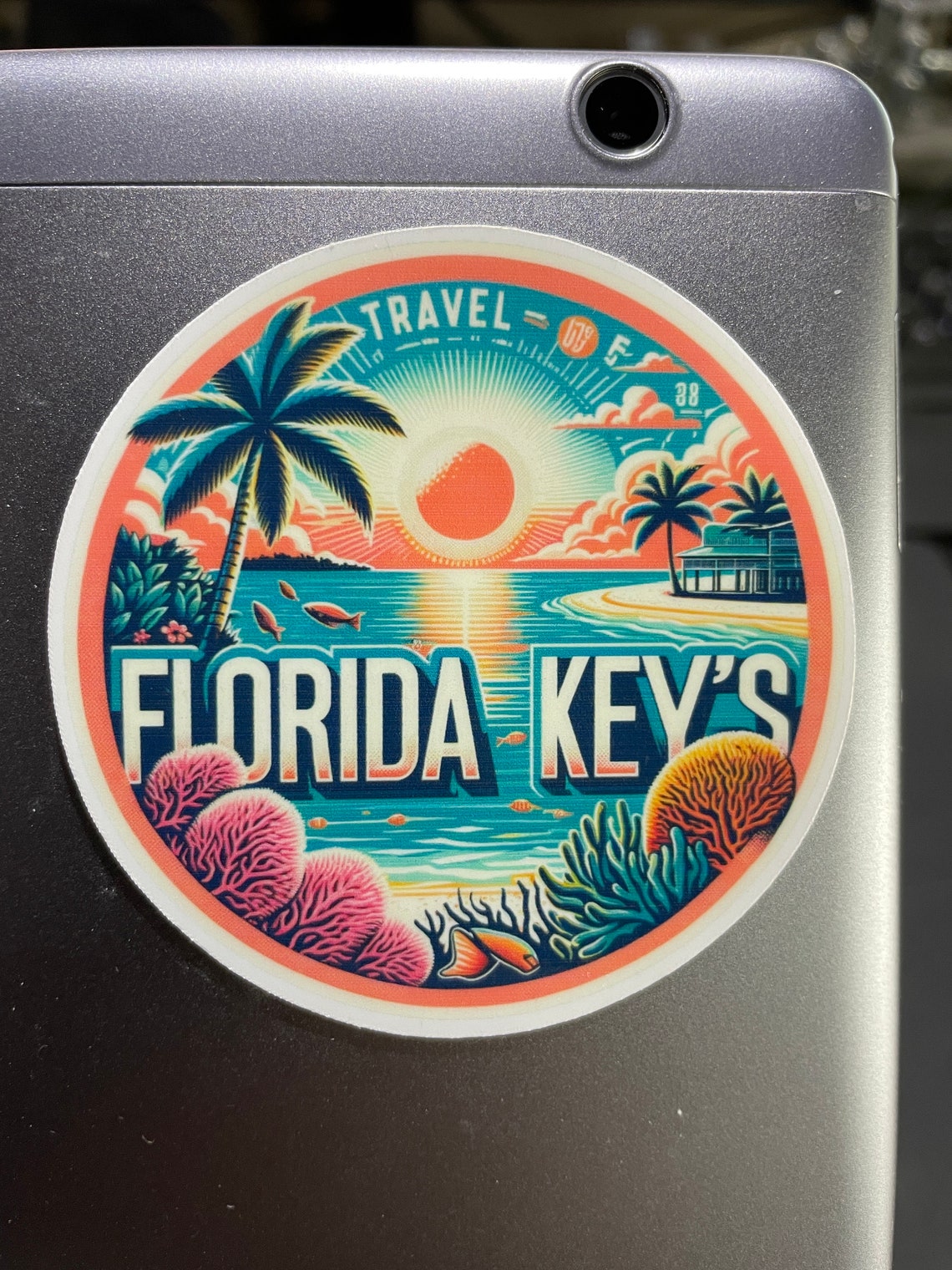 Florida Keys, Stickers, Weatherproof Sticker, Travel Journal, Suitcase ...
