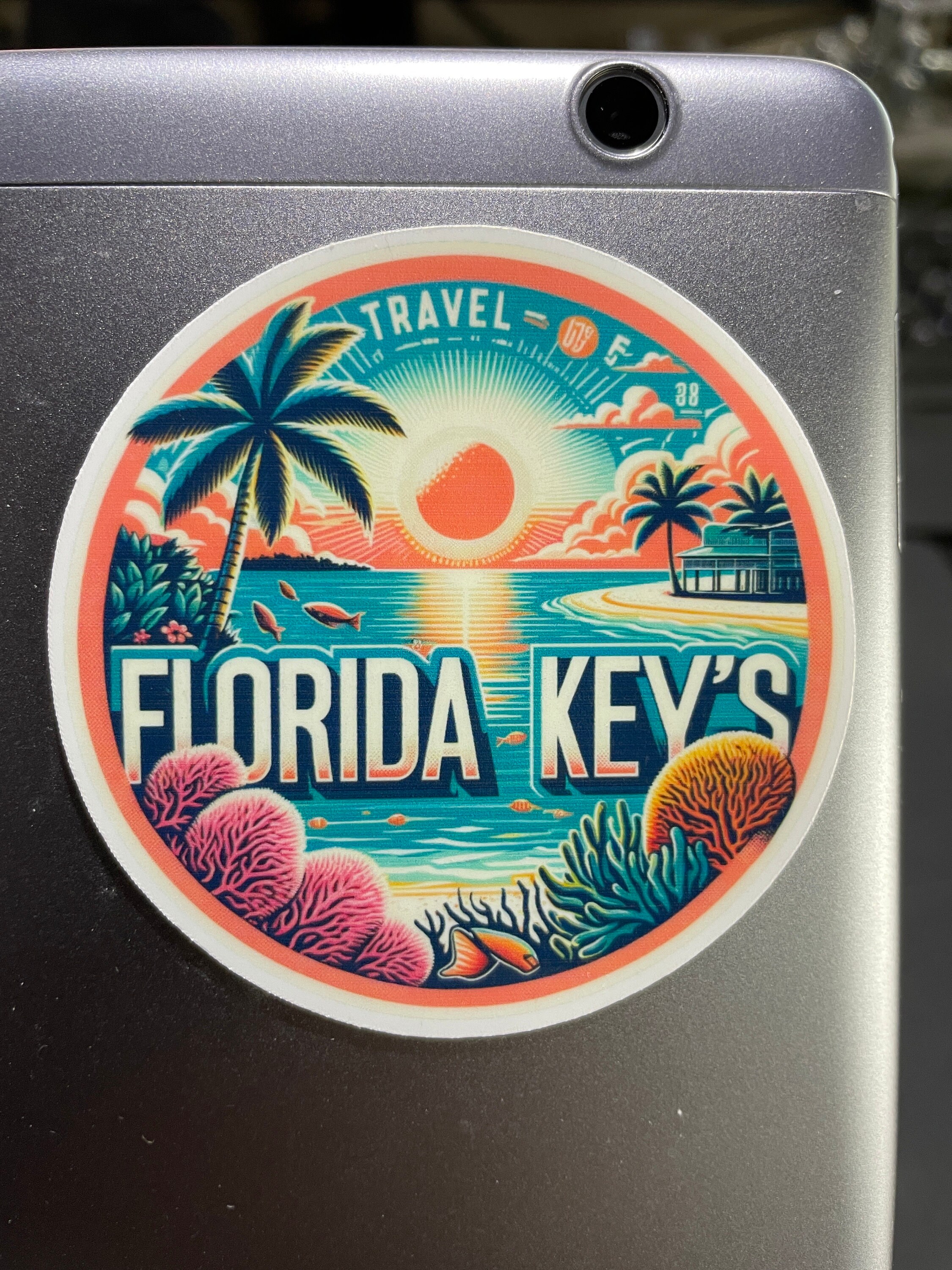 Florida Keys, Stickers, Weatherproof Sticker, Travel Journal, Suitcase ...