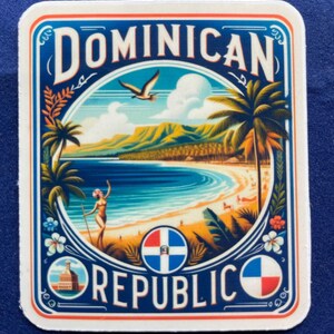 Dominican Republic Travel Sticker | Waterproof Vinyl Decal - Etsy