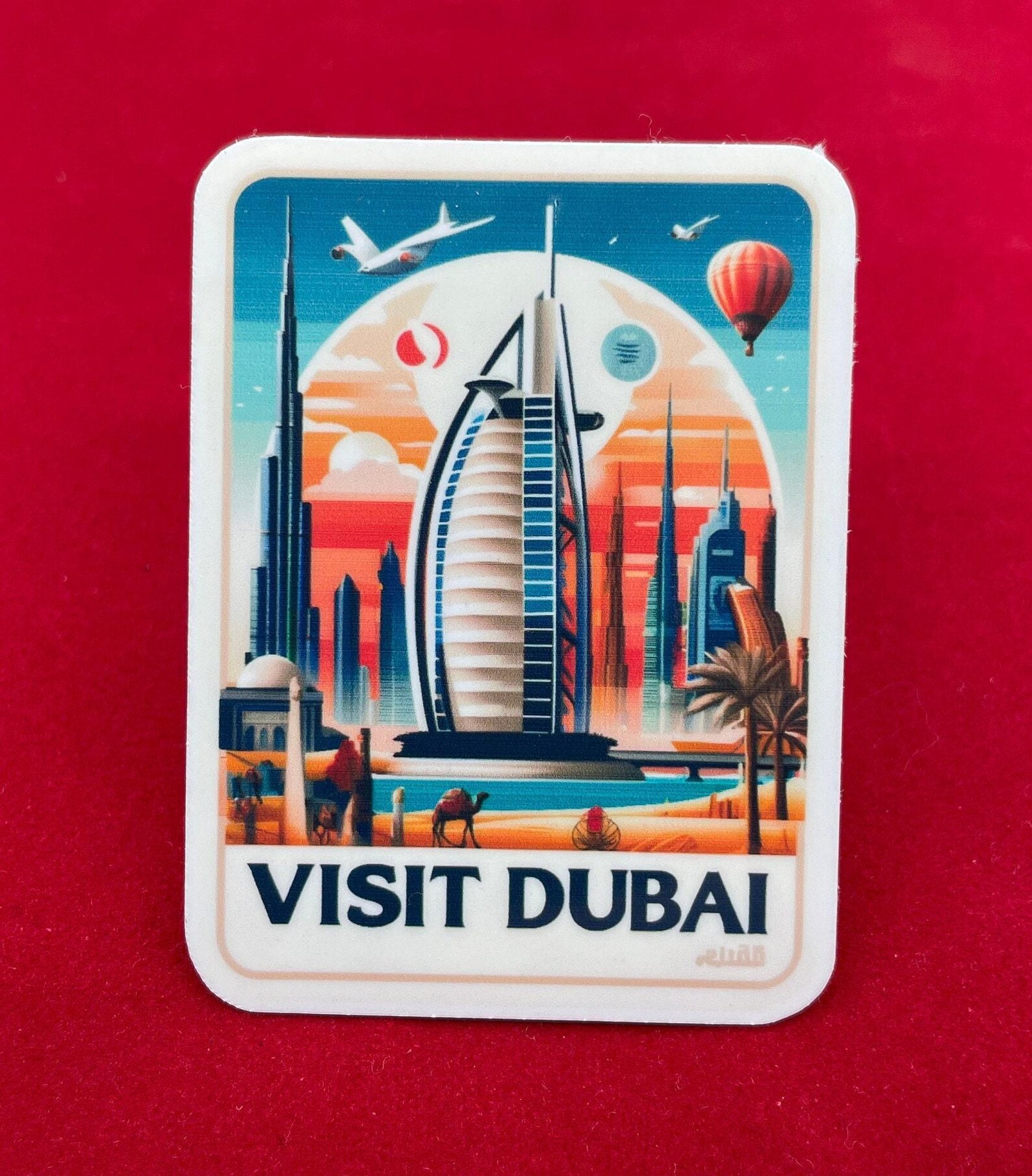 Dubai, Stickers, Weatherproof Sticker, Travel Journal, Suitcase Sticker ...