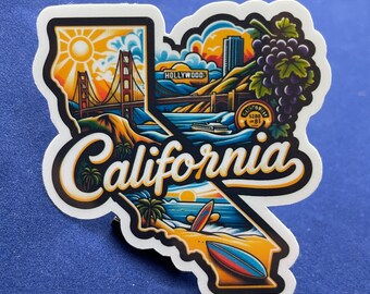 Vintage 1960's Style NO BOZOS California CA Retro Travel Decal Sticker ...