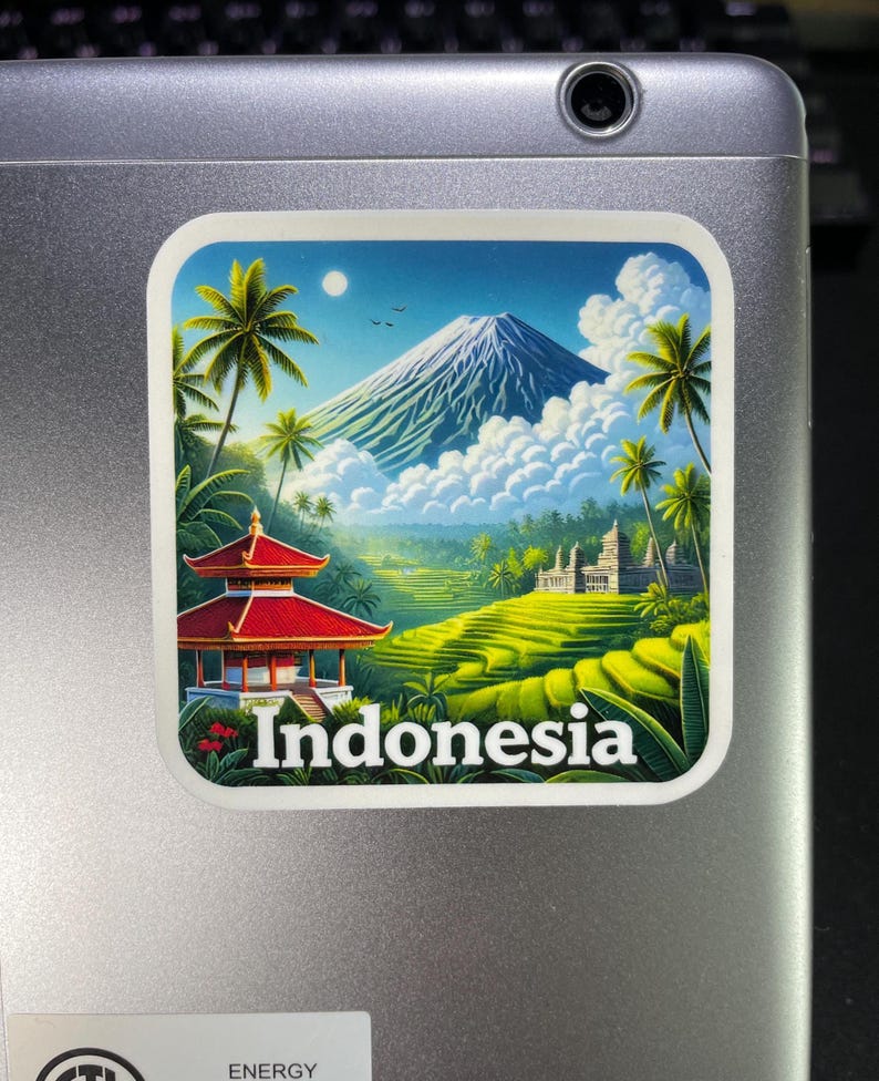 Indonesia, Stickers, Weatherproof Sticker, Travel Journal, Suitcase ...