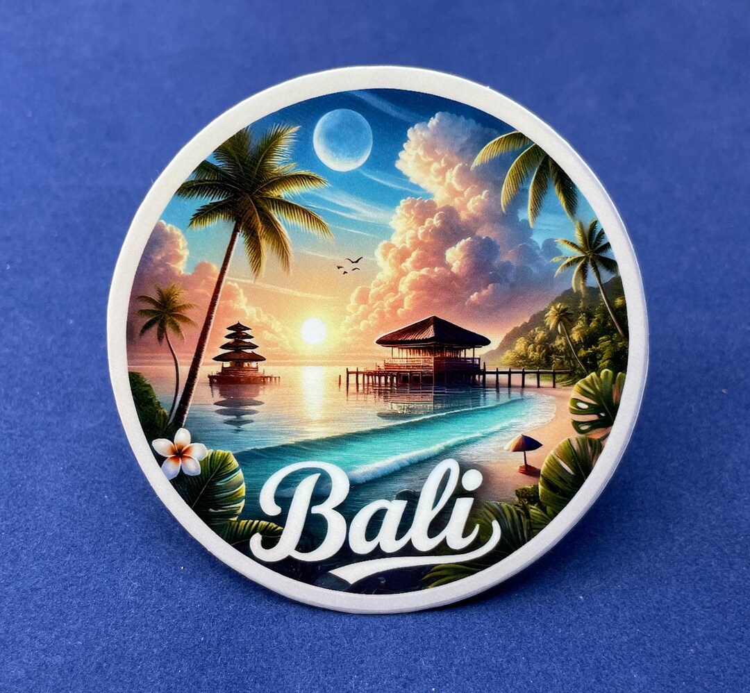 Bali, Stickers, Weatherproof Sticker, Travel Journal, Suitcase Sticker ...