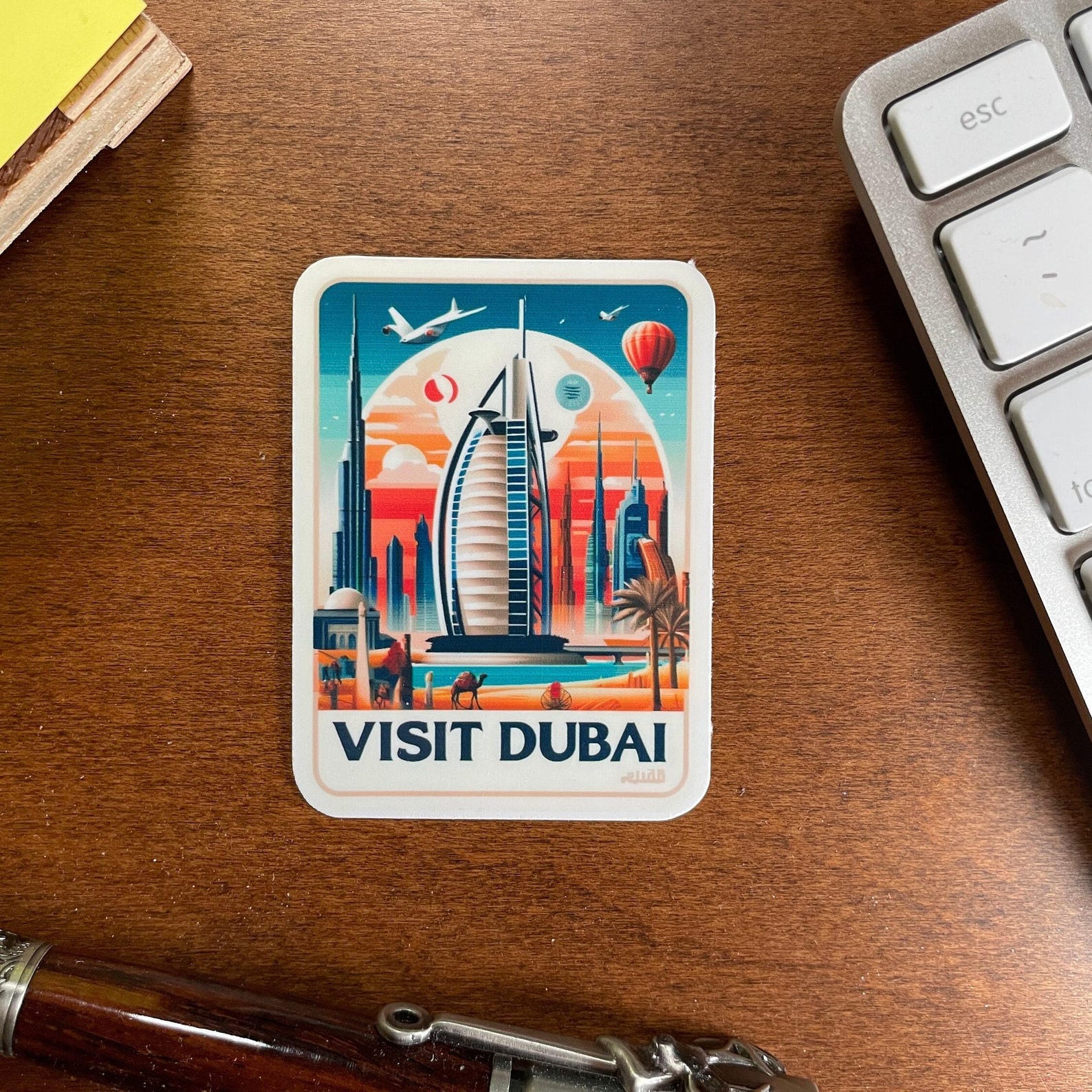 Dubai, Stickers, Weatherproof Sticker, Travel Journal, Suitcase Sticker ...