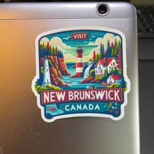 New Brunswick, Canada, Stickers, Weatherproof Sticker, Travel Journal ...