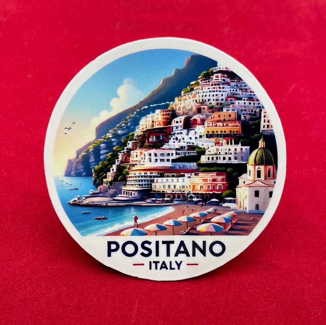 Positano, Italy, Stickers, Weatherproof Sticker, Travel Journal ...