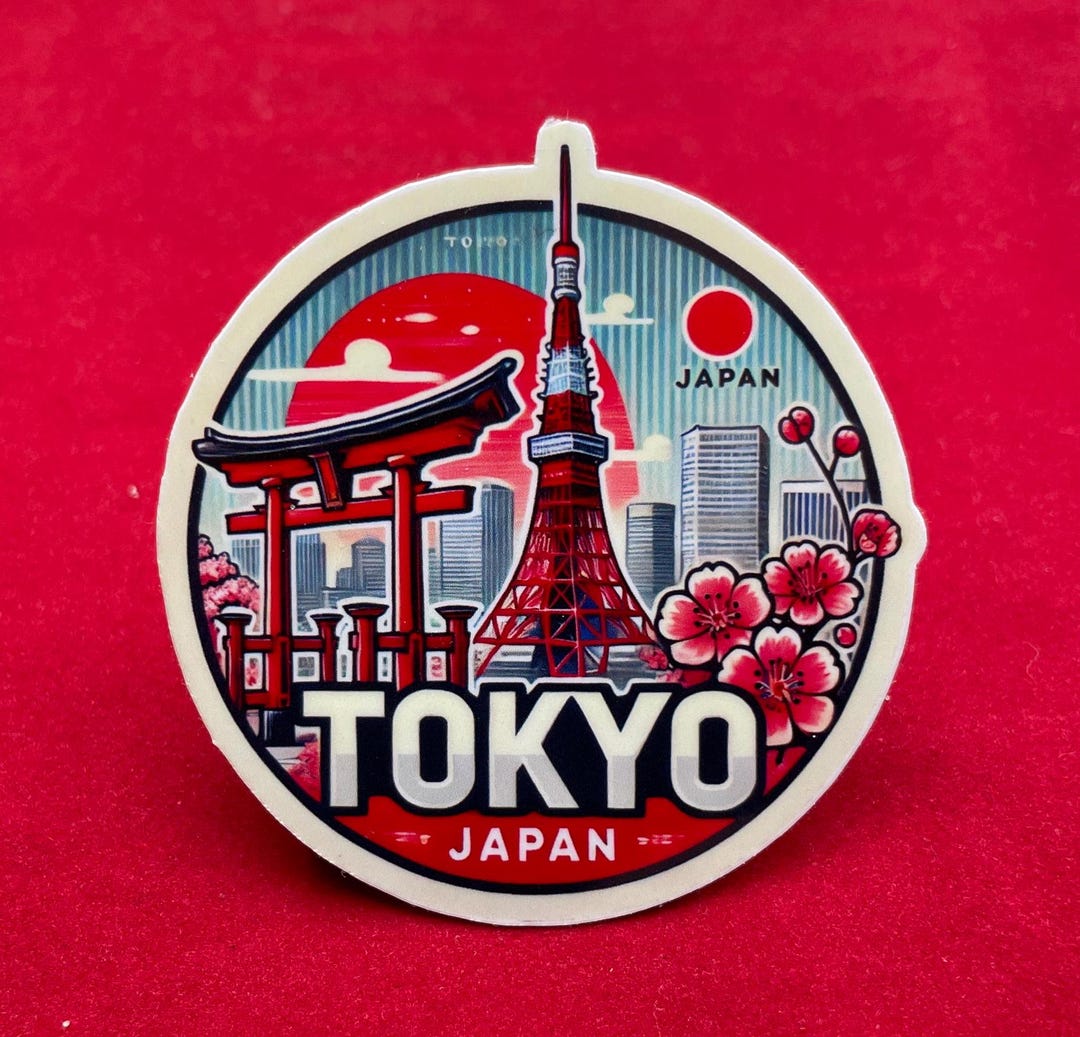 Tokyo, Stickers, Weatherproof Sticker, Travel Journal, Suitcase Sticker ...