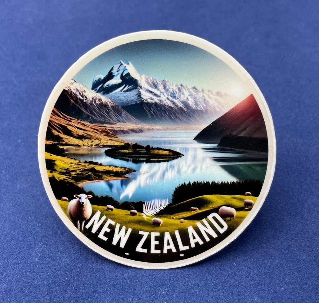 New Zealand, Stickers, Weatherproof Sticker, Travel Journal, Suitcase ...