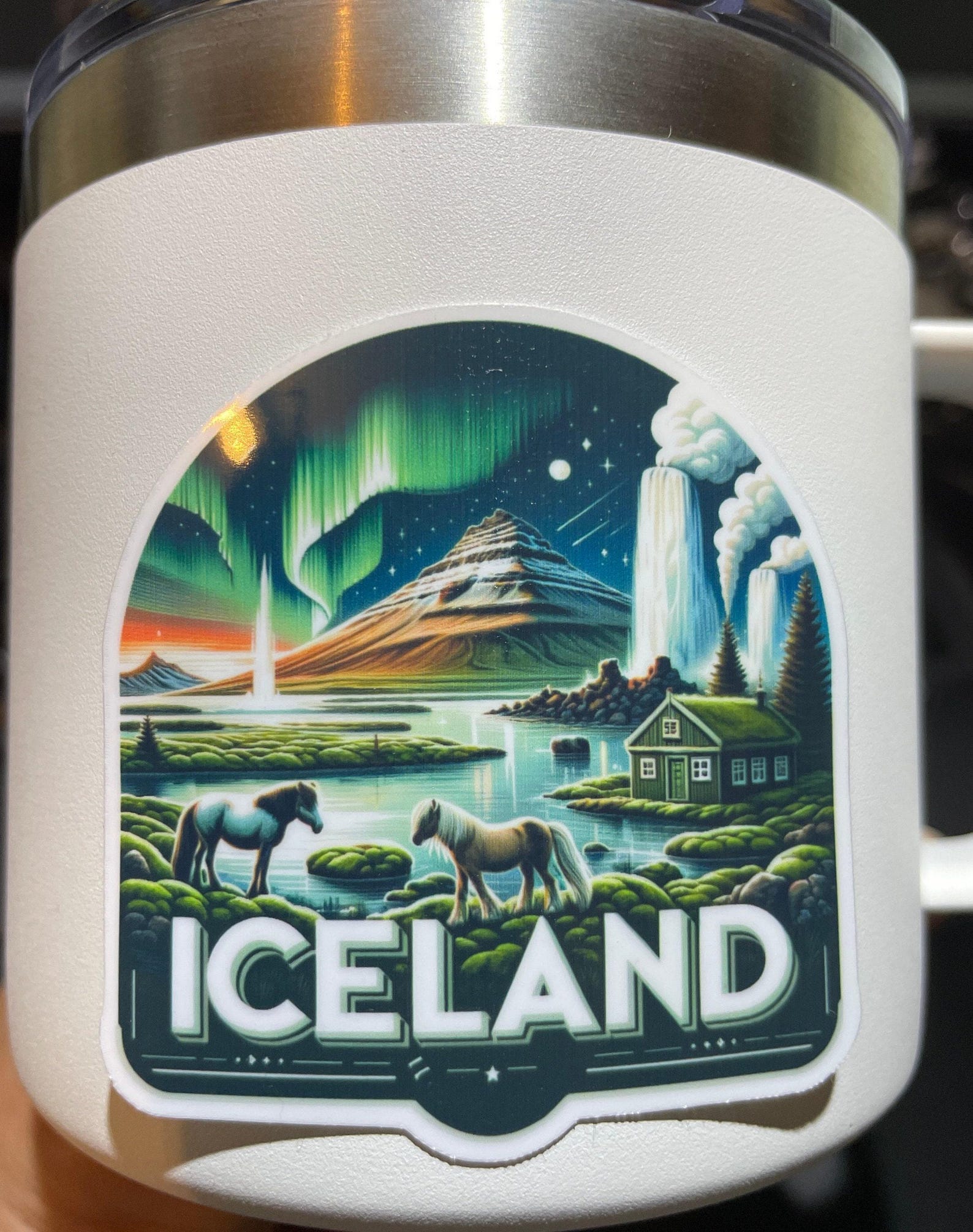 Iceland, Stickers, Weatherproof Sticker, Travel Journal, Suitcase ...