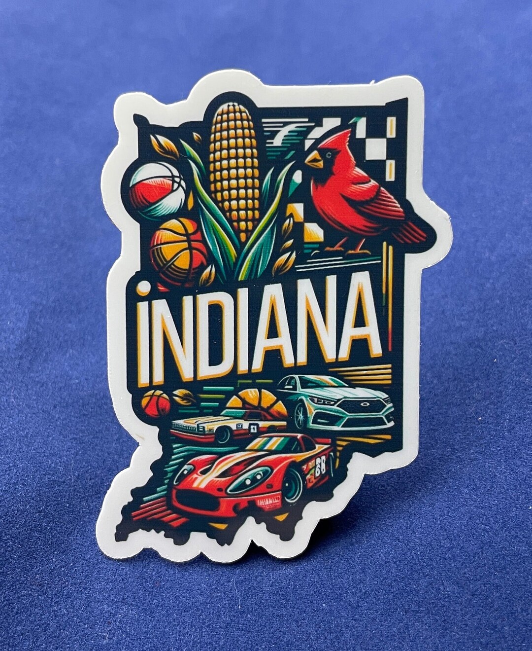 Indiana, Stickers, Weatherproof Sticker, Travel Journal, Suitcase ...