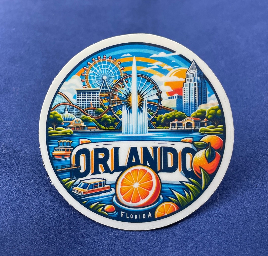 Orlando,florida, Stickers, Weatherproof Sticker, Travel Journal ...