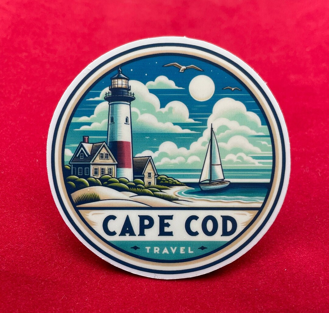 Cape Cod, Stickers, Weatherproof Sticker, Travel Journal, Suitcase ...