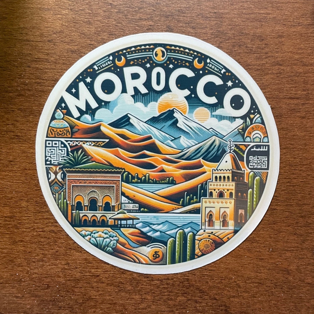 Morocco, Africa, Stickers, Weatherproof Sticker, Travel Journal ...