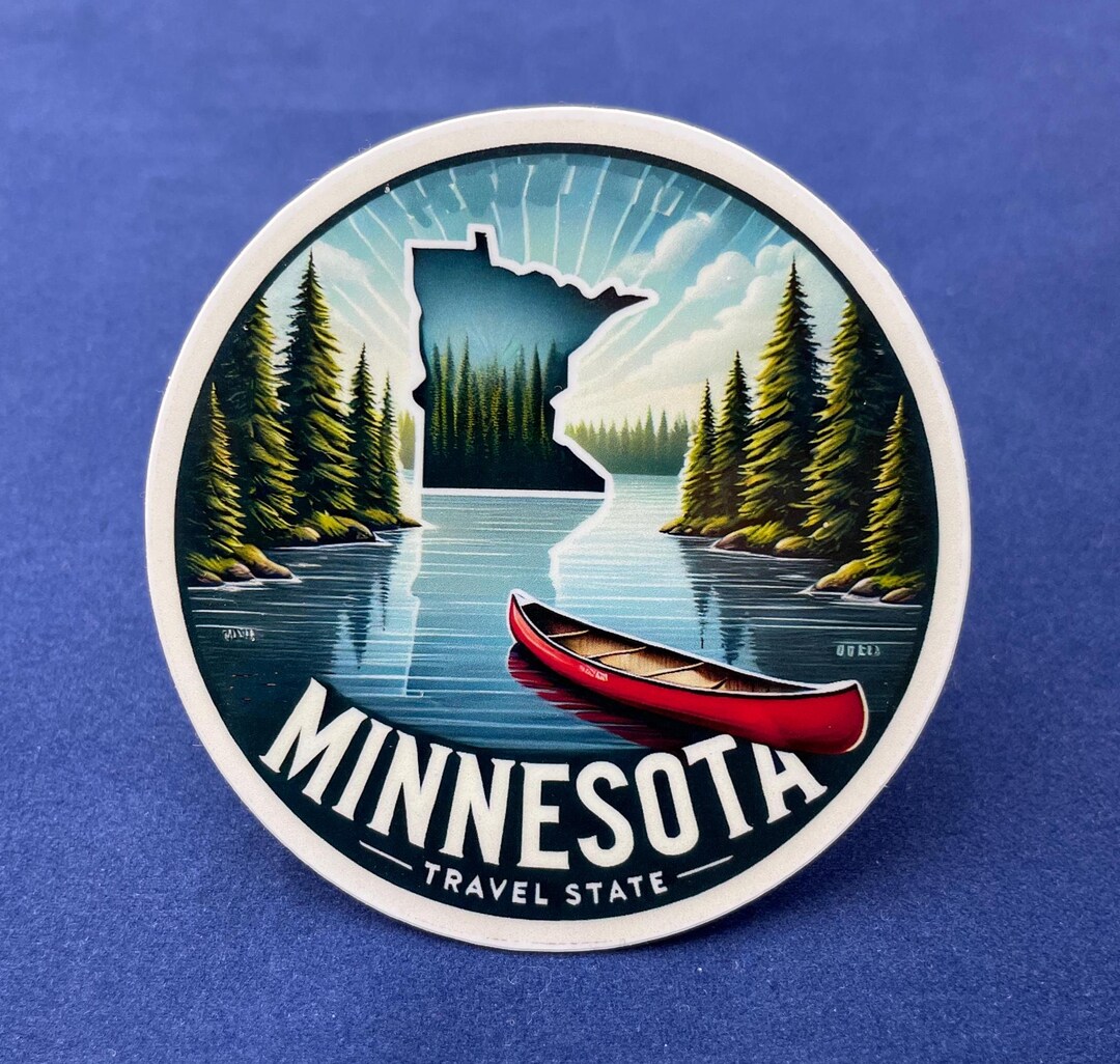 Minnesota, Stickers, Weatherproof Sticker, Travel Journal, Suitcase ...