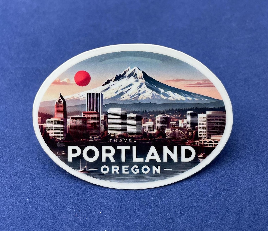 Portland, Oregon, Weatherproof Sticker, Travel Journal, Suitcase ...