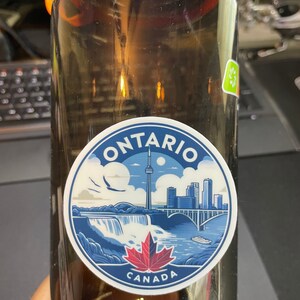 Ontario, Canada, Stickers, Weatherproof Sticker, Travel Journal ...