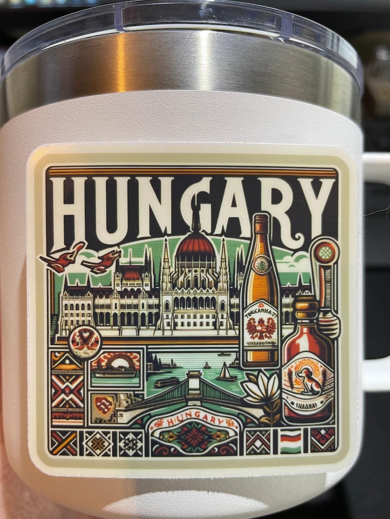 Hungary Travel Sticker, Budapest Illustration, Weatherproof Vinyl - Etsy