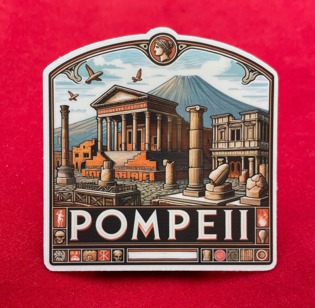 Pompeii, Rome, Italy, Stickers, Weatherproof Sticker, Travel Journal ...