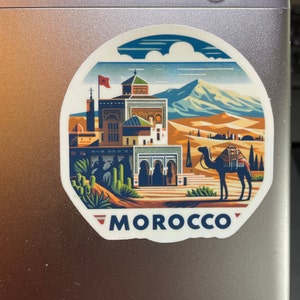 Morocco, Africa, Stickers, Weatherproof Sticker, Travel Journal ...