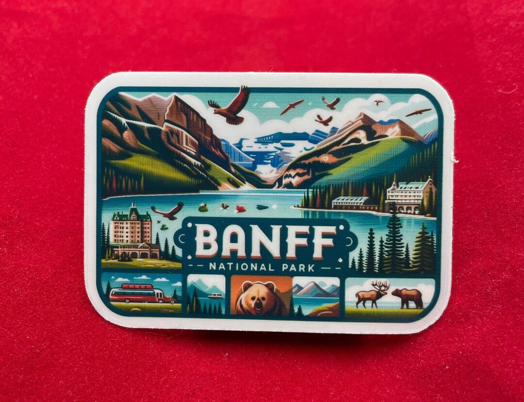 Banff National Park Sticker, Travel Journal, Weatherproof Vinyl - Etsy