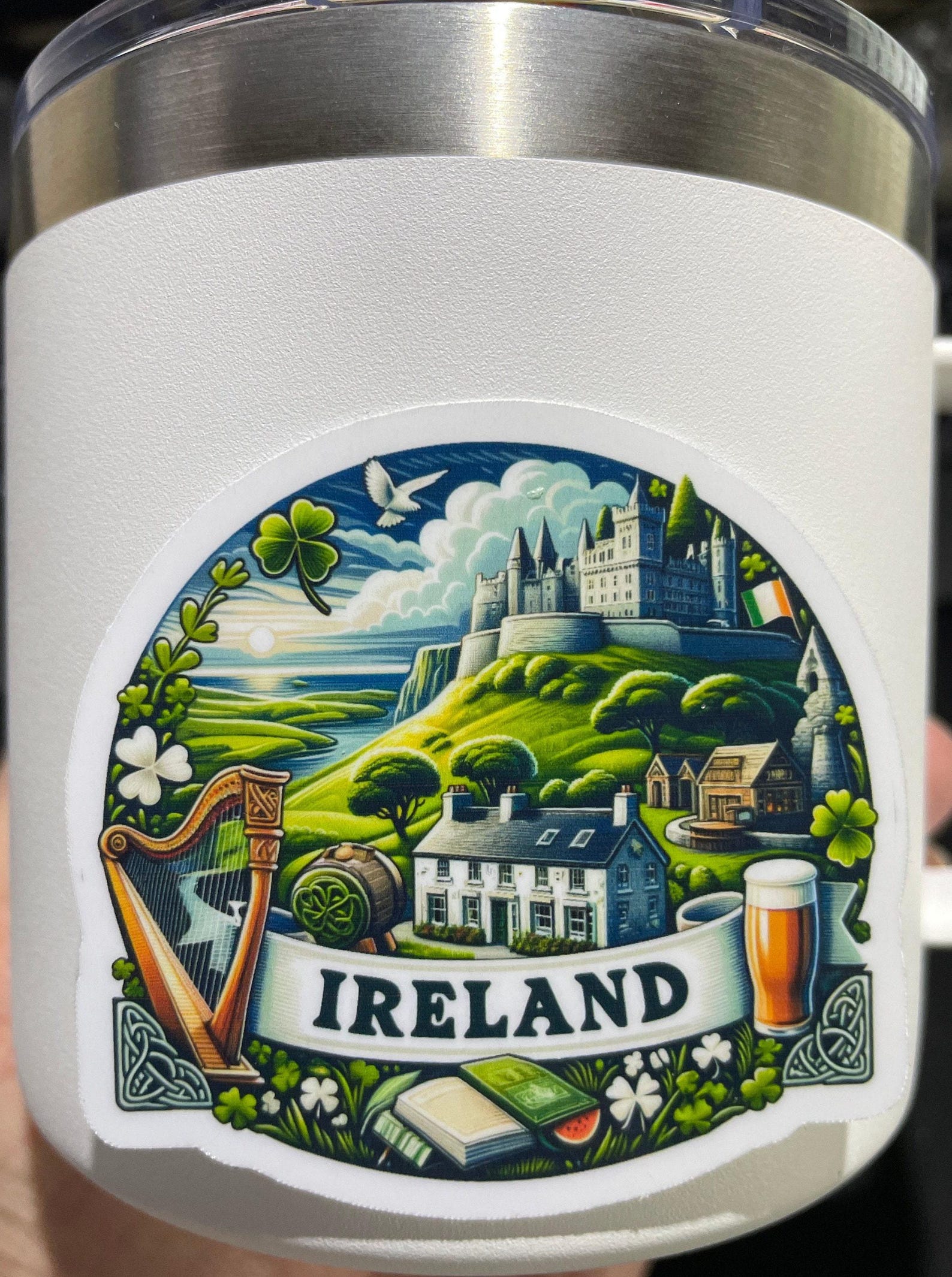 Ireland Travel Sticker, Weatherproof Vinyl, Celtic Culture - Etsy