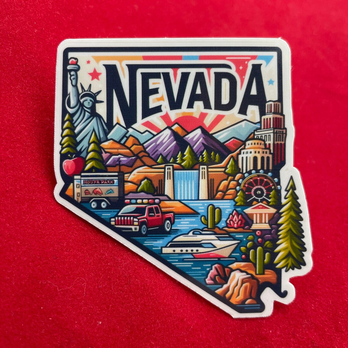 Nevada, Stickers, Weatherproof Sticker, Travel Journal, Suitcase ...