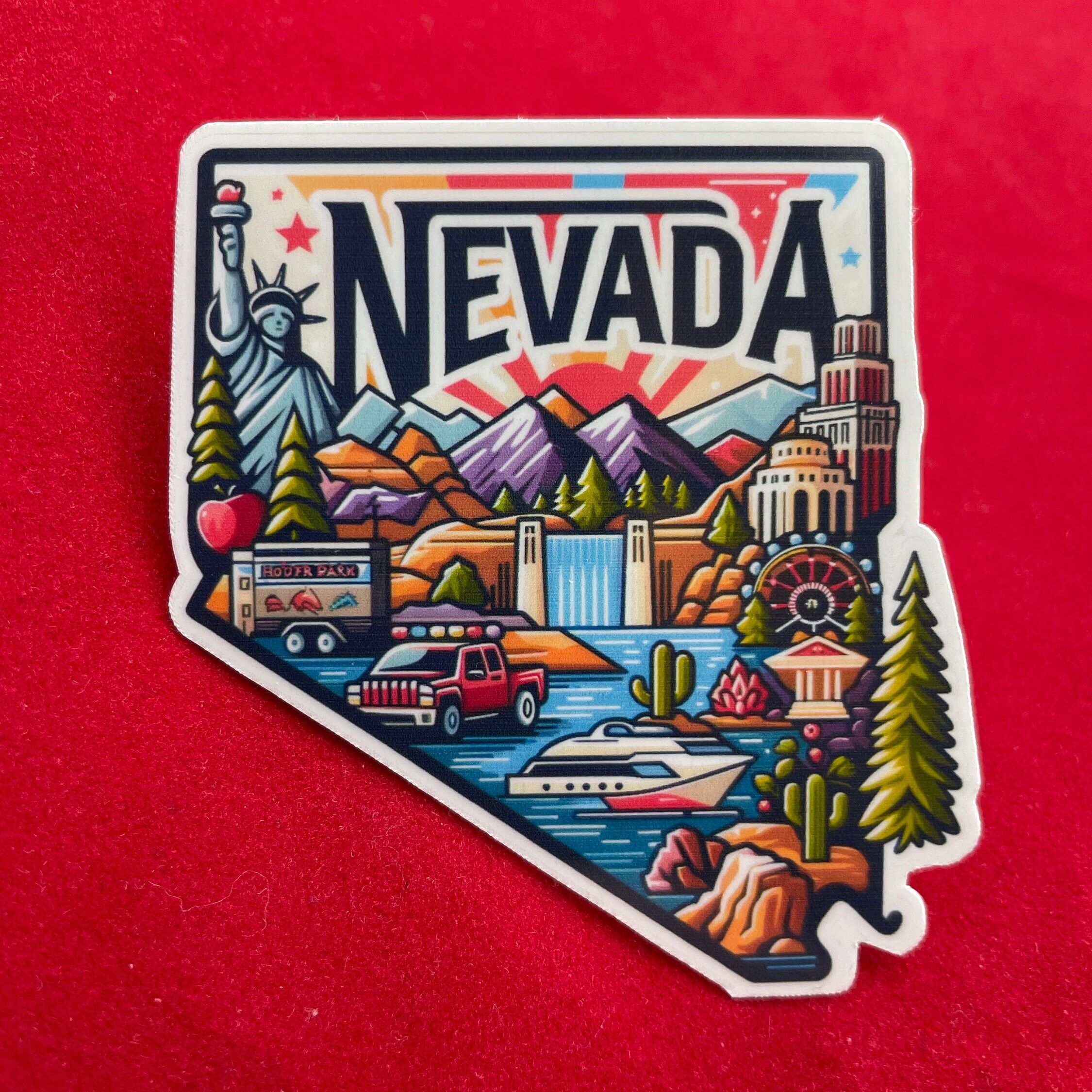 Nevada, Stickers, Weatherproof Sticker, Travel Journal, Suitcase ...