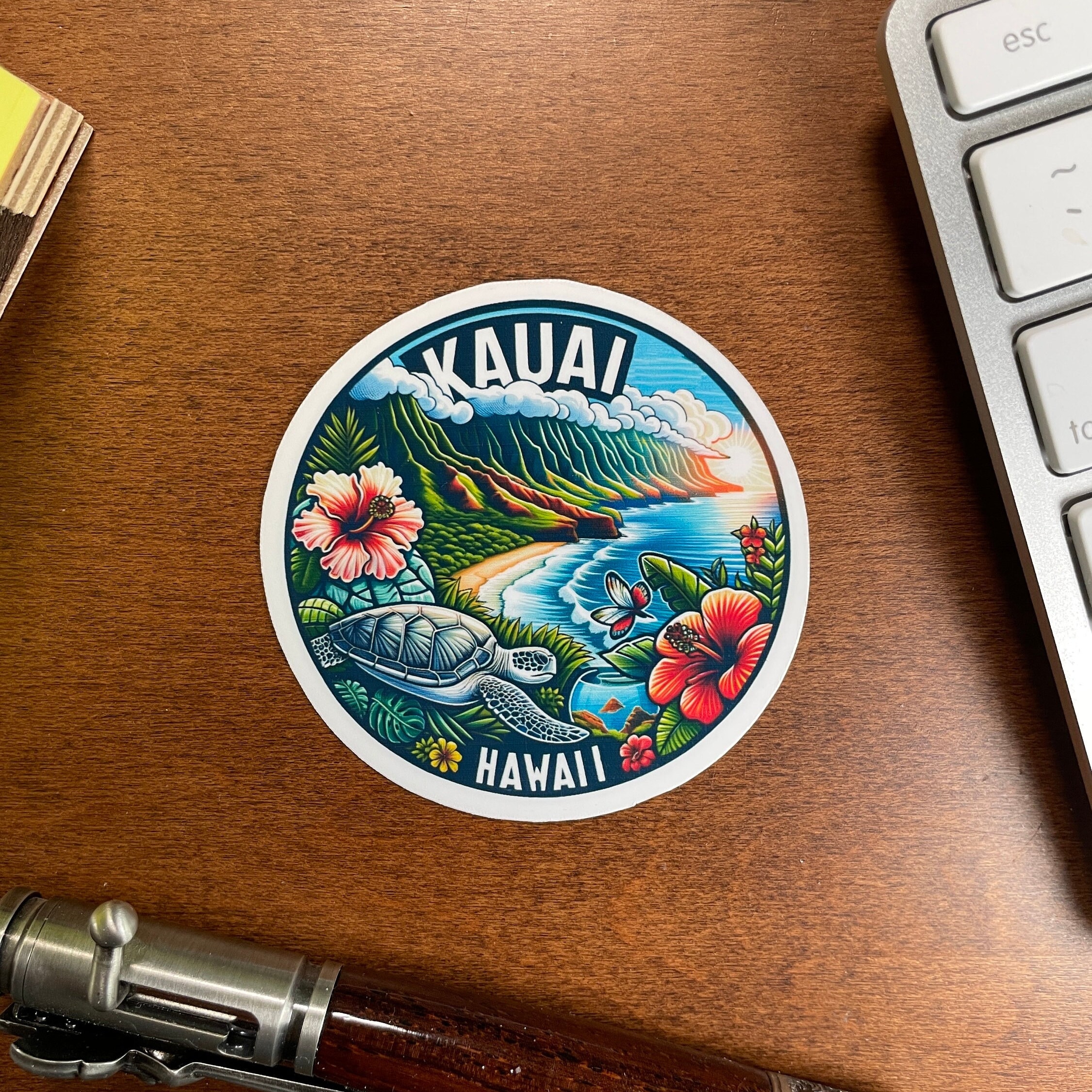Kauai,hawaii, Stickers, Weatherproof Sticker, Travel Journal, Suitcase ...