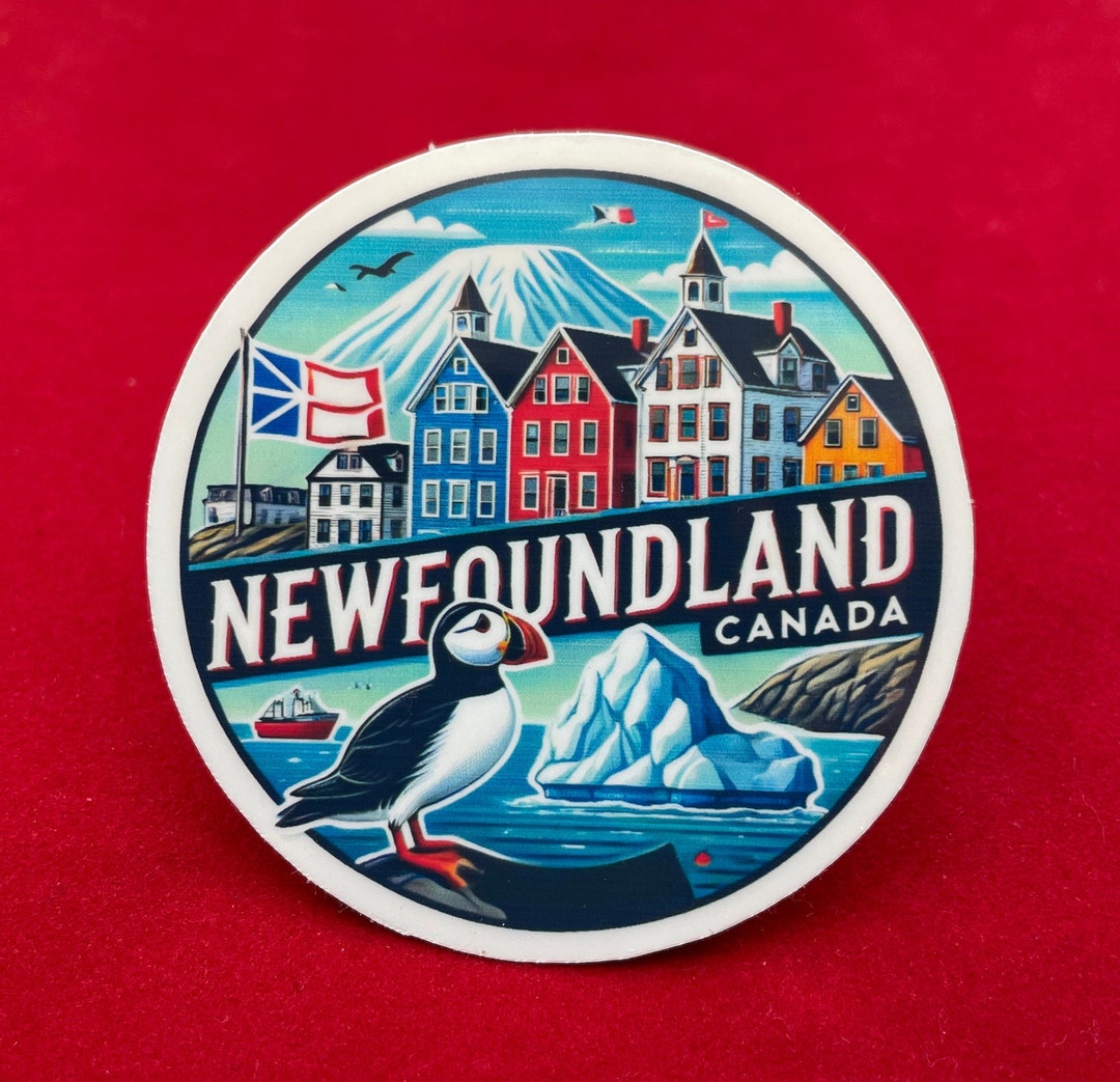 Newfoundland, Canada, Stickers, Weatherproof Sticker, Travel Journal ...