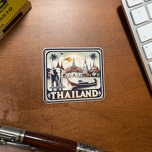 Thailand | Thailand Travel | Vintage Thailand | Waterproof Sticker ...