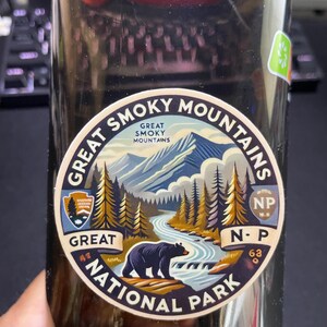 Great Smokey Mountains National Park, Stickers, Weatherproof Sticker ...
