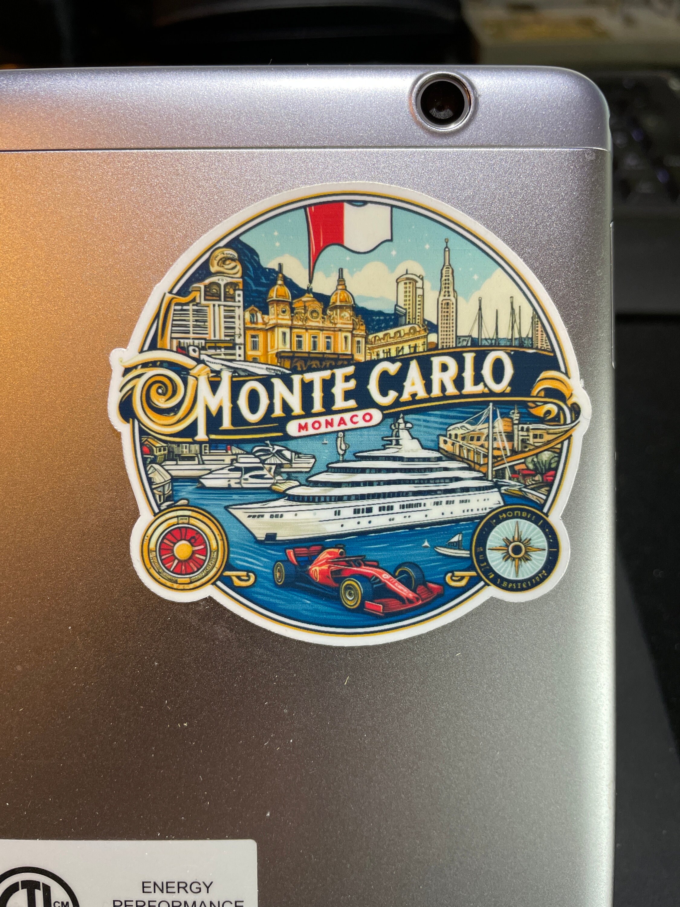 Monte Carlo, Monaco, Stickers, Weatherproof Sticker, Travel Journal ...