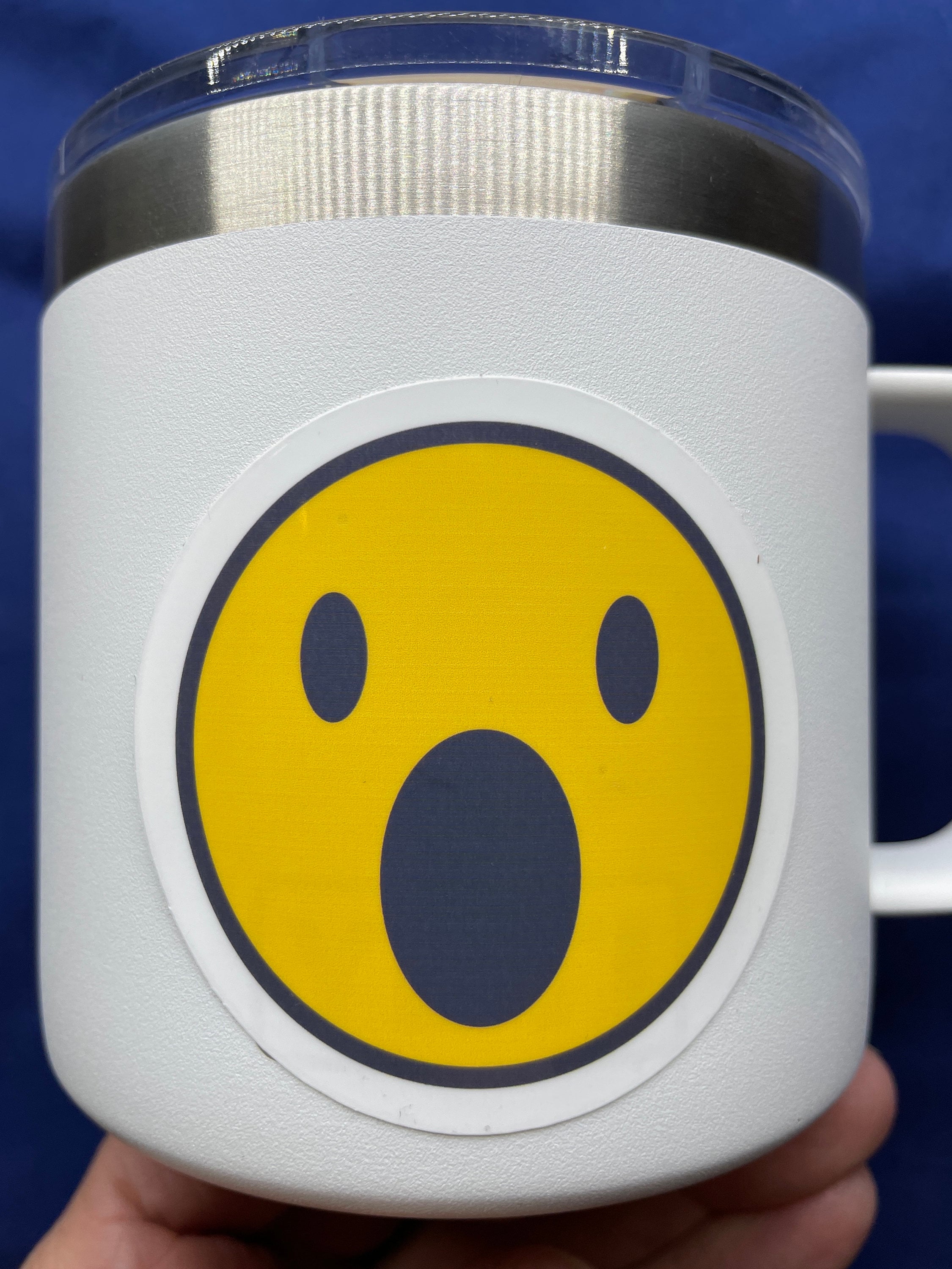 Emoji Emoji Sticker Shocked Face Surprised Emoji Sticker Waterproof ...