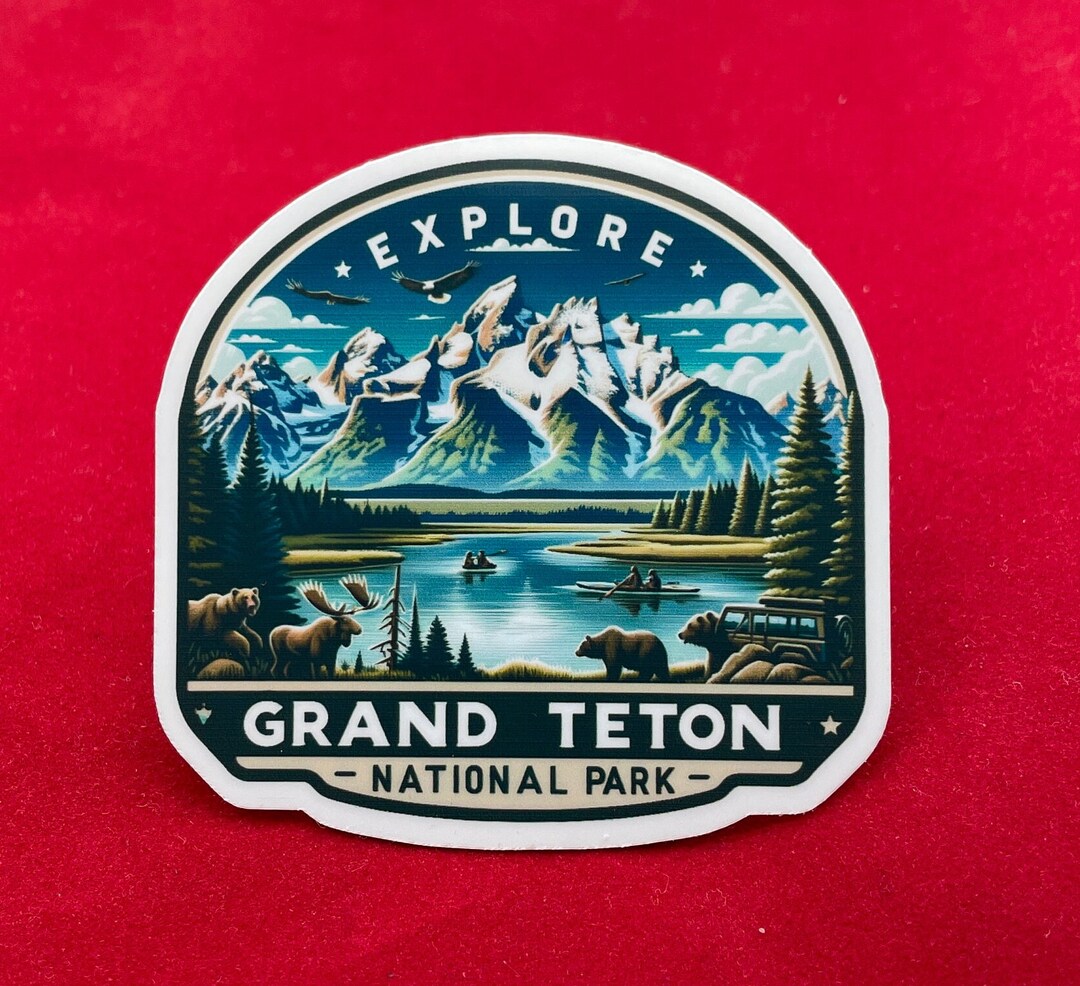 Grand Teton National Park, Stickers, Weatherproof Sticker, Travel ...