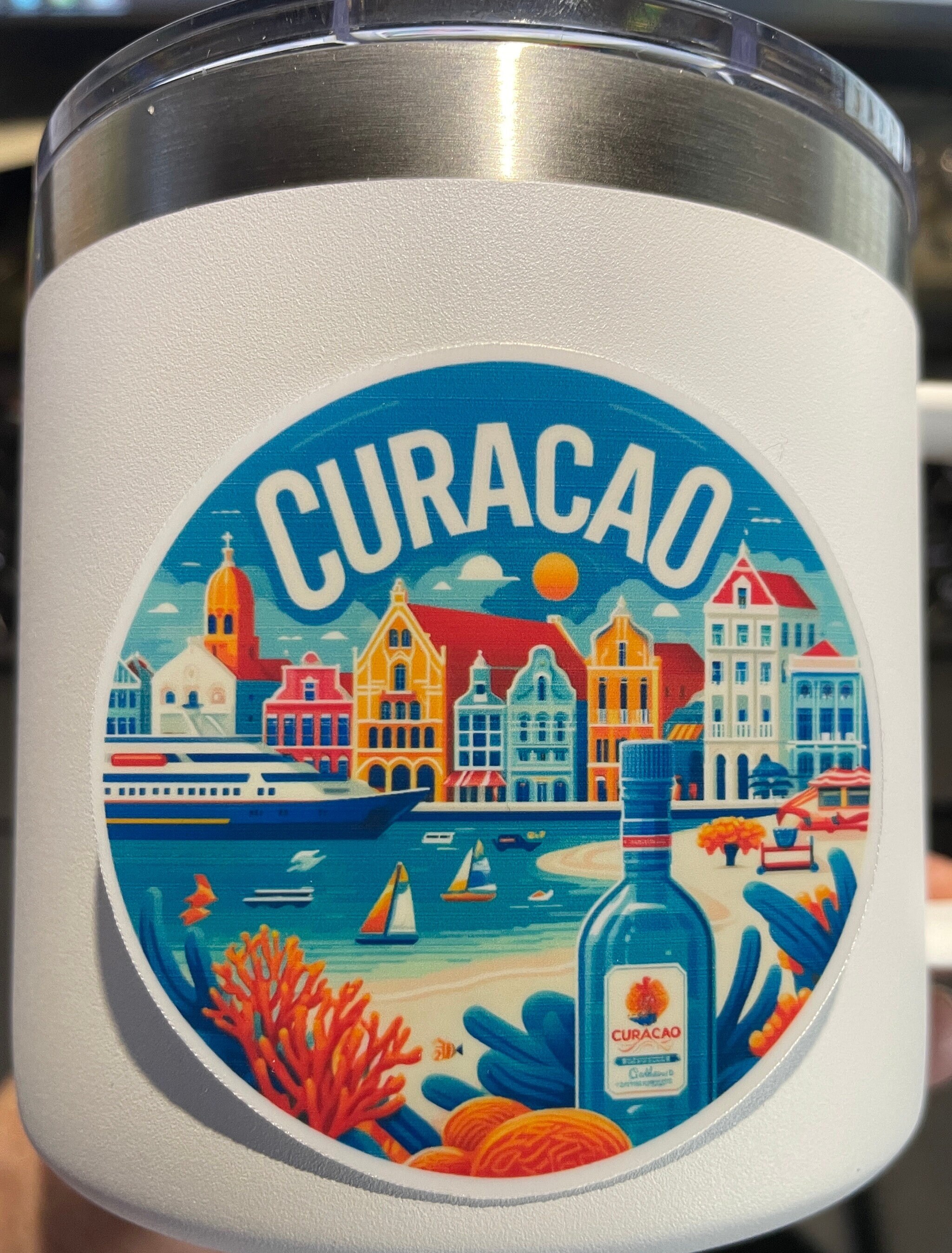Curacao, Stickers, Weatherproof Sticker, Travel Journal, Suitcase ...