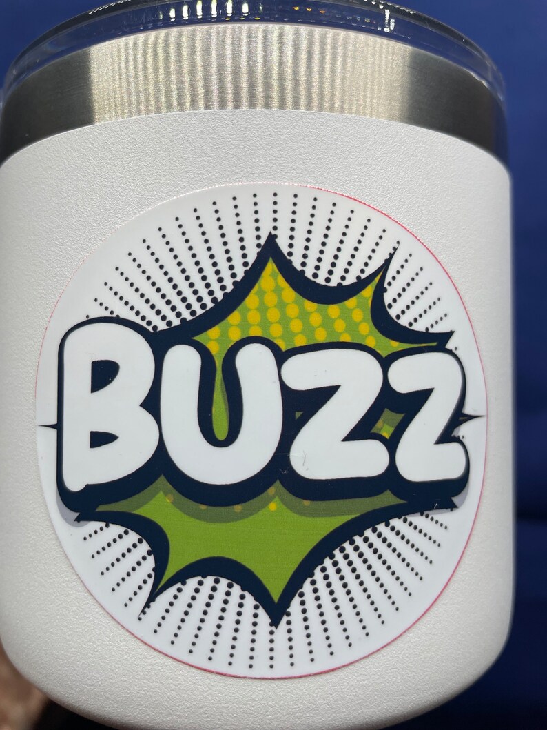 Pop Art BUZZ Sticker Comic Book Explosion Sticker Retro Decal ...