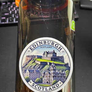 Edinburgh, Scotland, Stickers, Weatherproof Sticker, Travel Journal ...