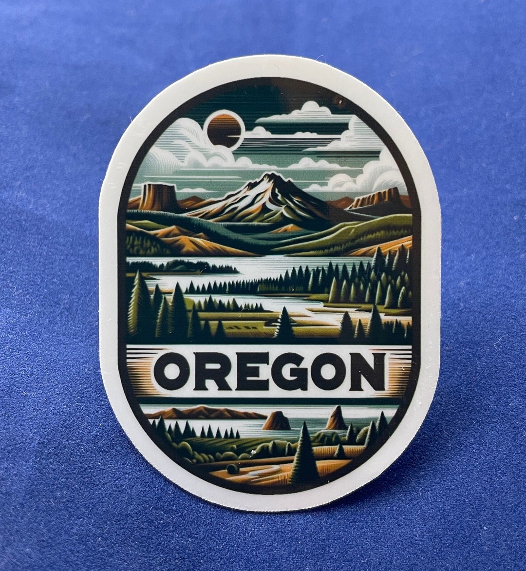 Oregon, Stickers, Weatherproof Sticker, Travel Journal, Suitcase ...