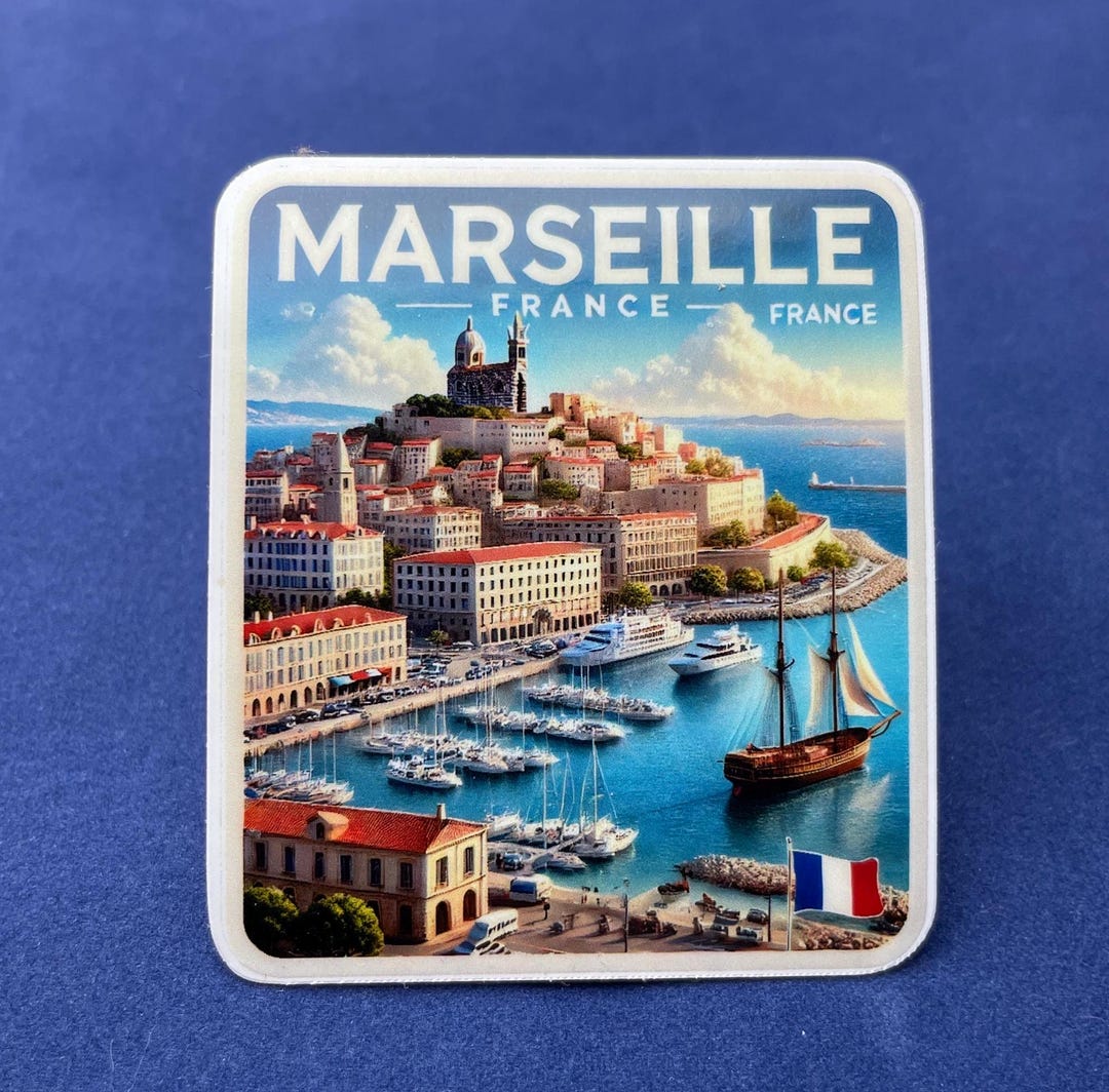 Marseille, France, Stickers, Weatherproof Sticker, Travel Journal ...