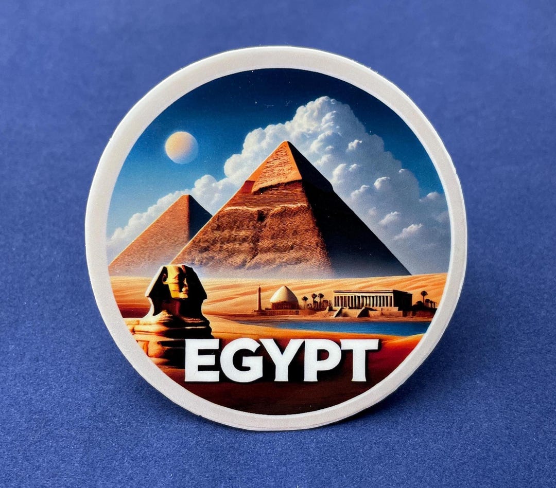 Egypt, Stickers, Weatherproof Sticker, Travel Journal, Suitcase Sticker ...