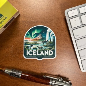 Iceland, Stickers, Weatherproof Sticker, Travel Journal, Suitcase ...