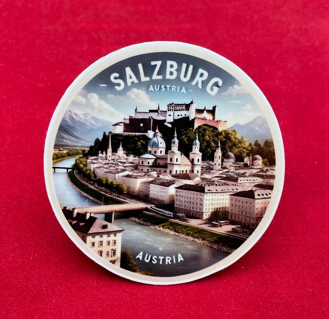 Salzburg, Austria, Stickers, Weatherproof Sticker, Travel Journal ...