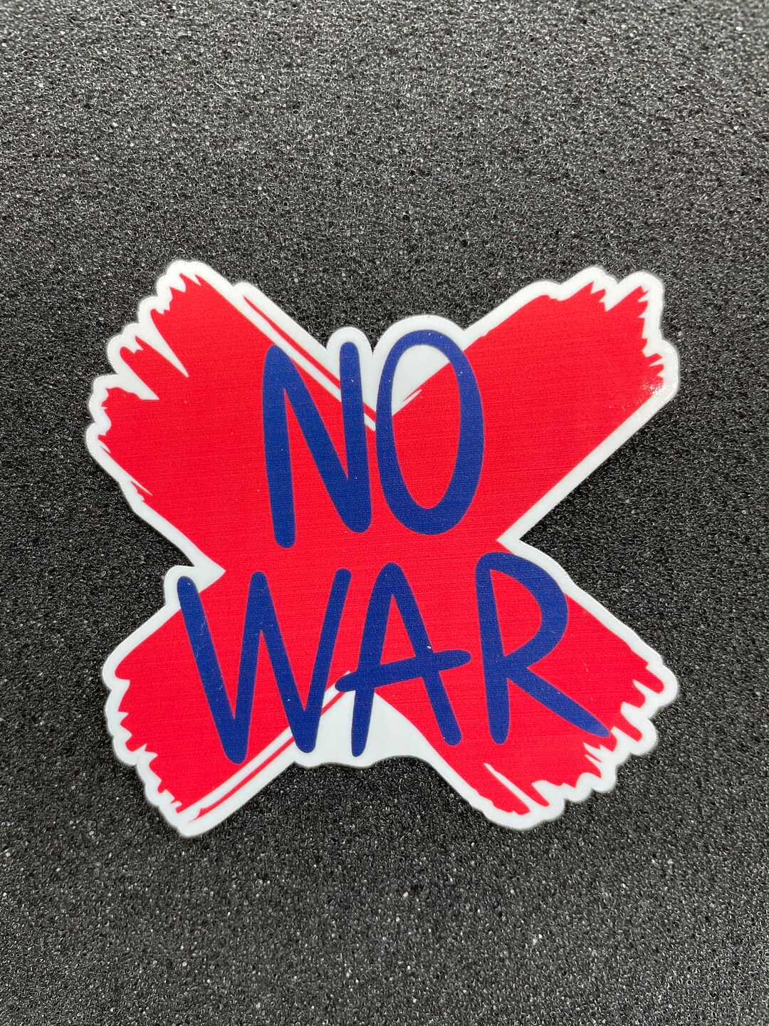 No War Red X Sticker - A Resolute Stand for Peace - Waterproof Sticker ...