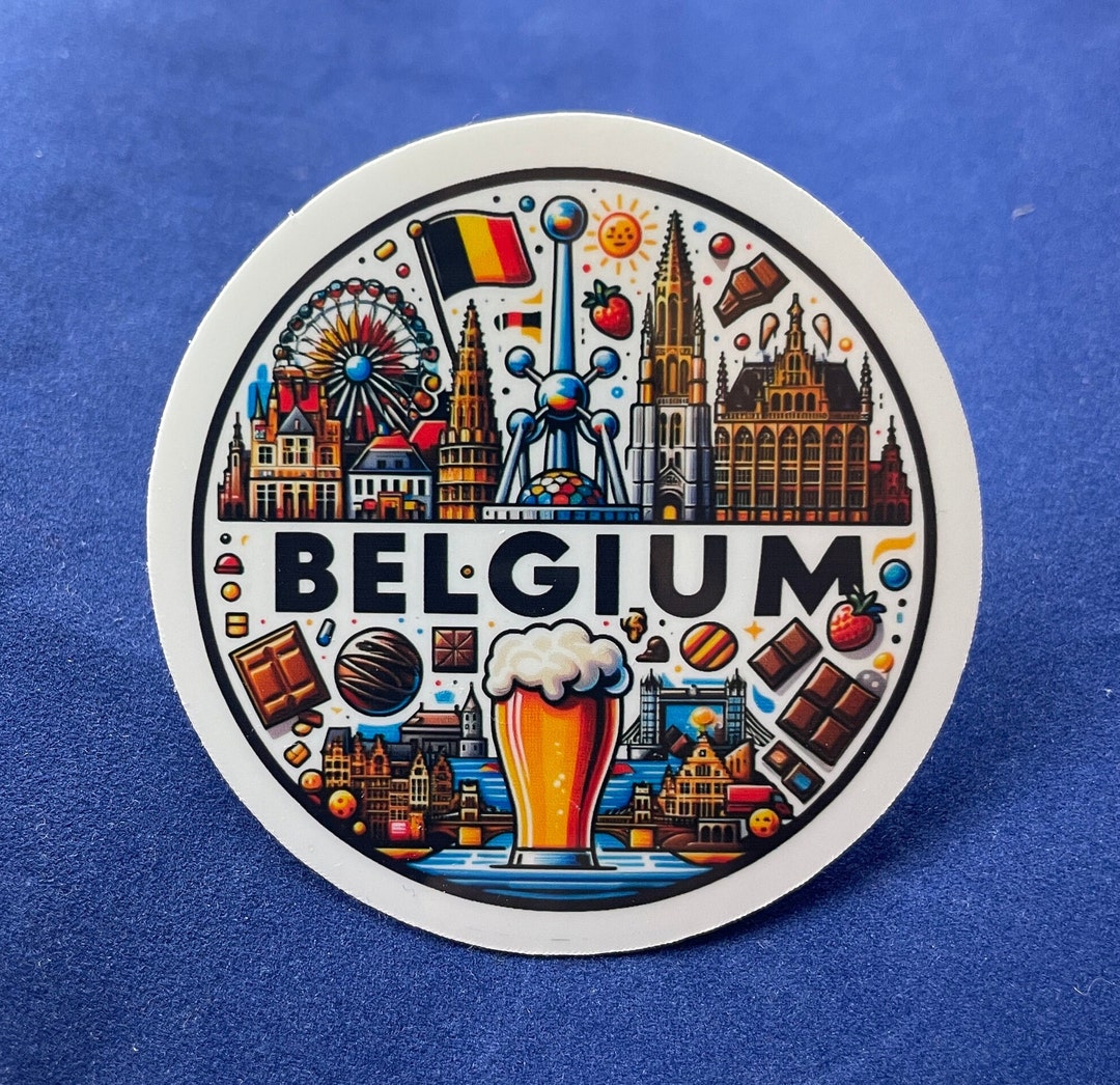 Belgium, Stickers, Weatherproof Sticker, Travel Journal, Suitcase ...